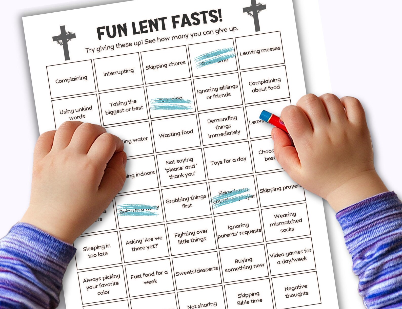 40 Day Lent Fasting Ideas for Kids, Lent Fast, Fasting Tracker, Lent ...