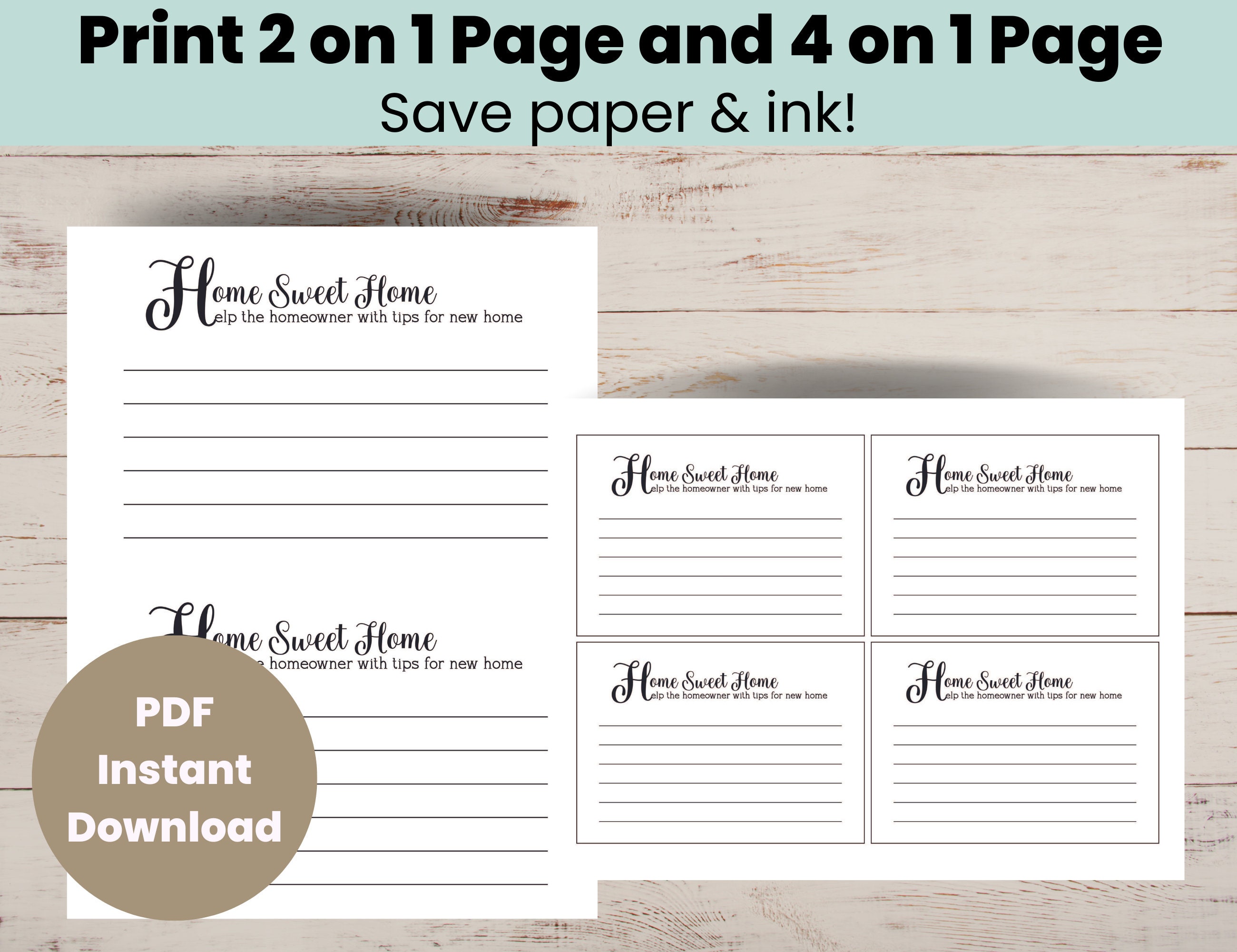 Housewarming Advice and Wishes Table Sign, Advice Cards, House Tips ...