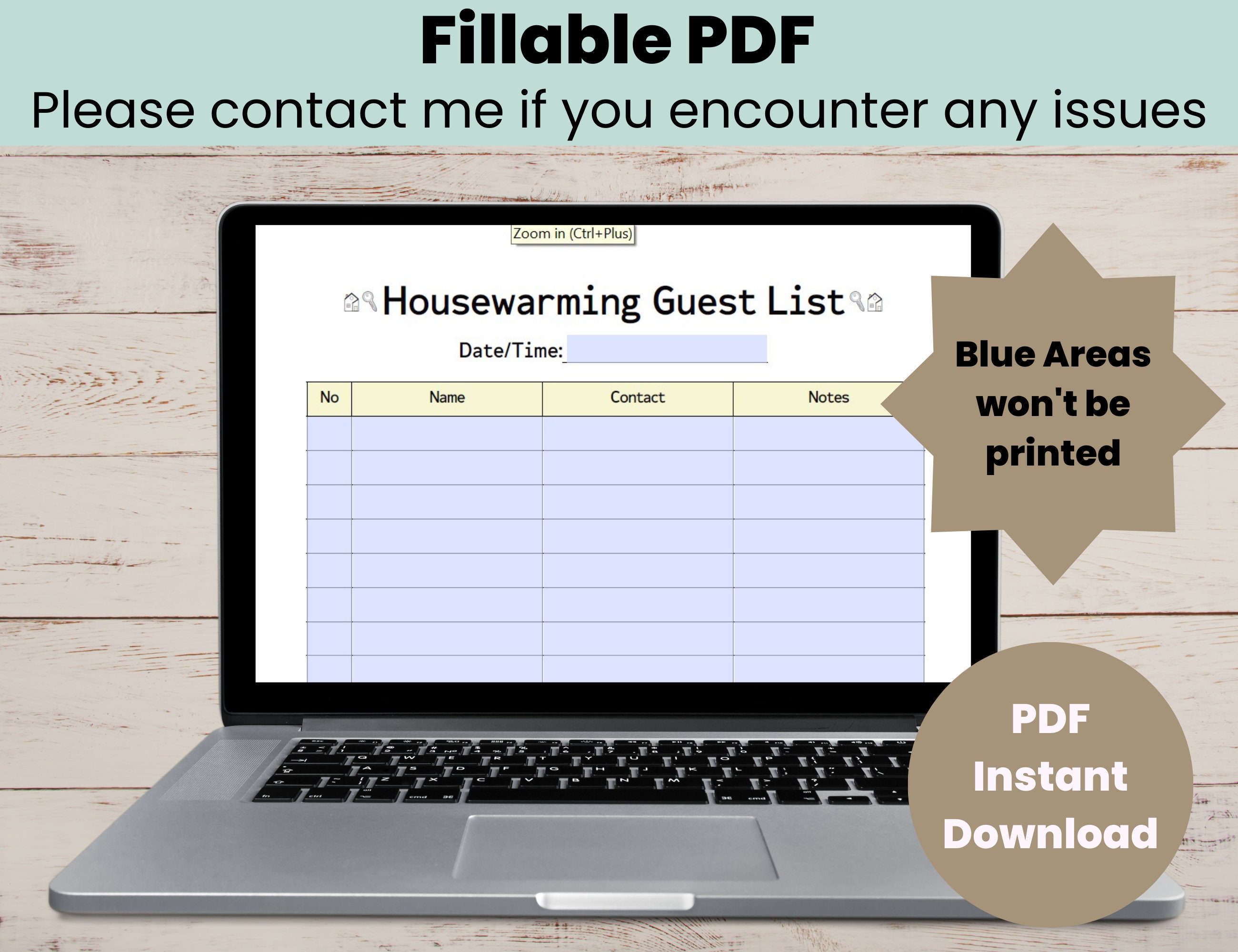 House Warming Party Guest Tracker, Guest List Template - Etsy