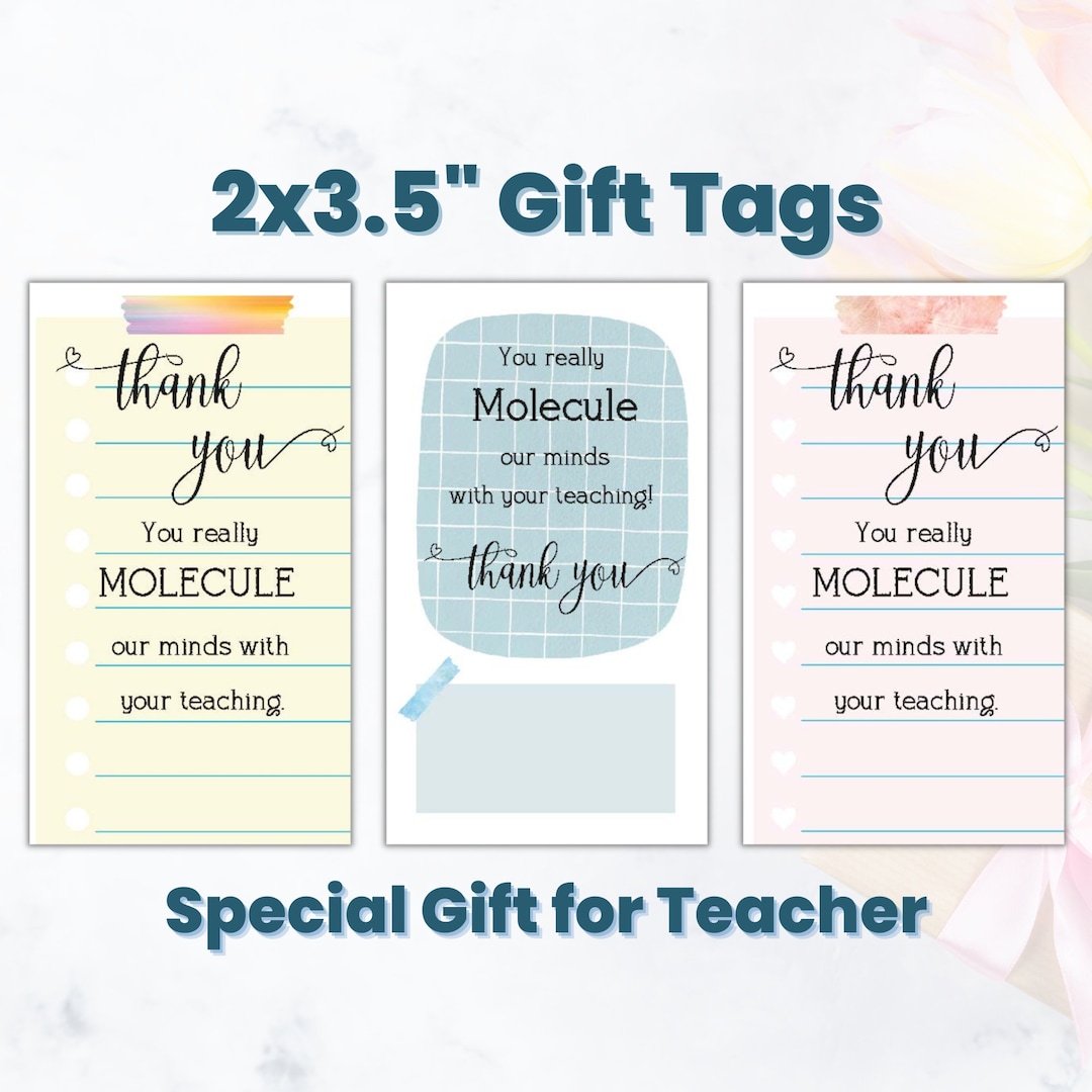 Science Teacher Appreciation Week Gift Tags Printable, Teacher ...