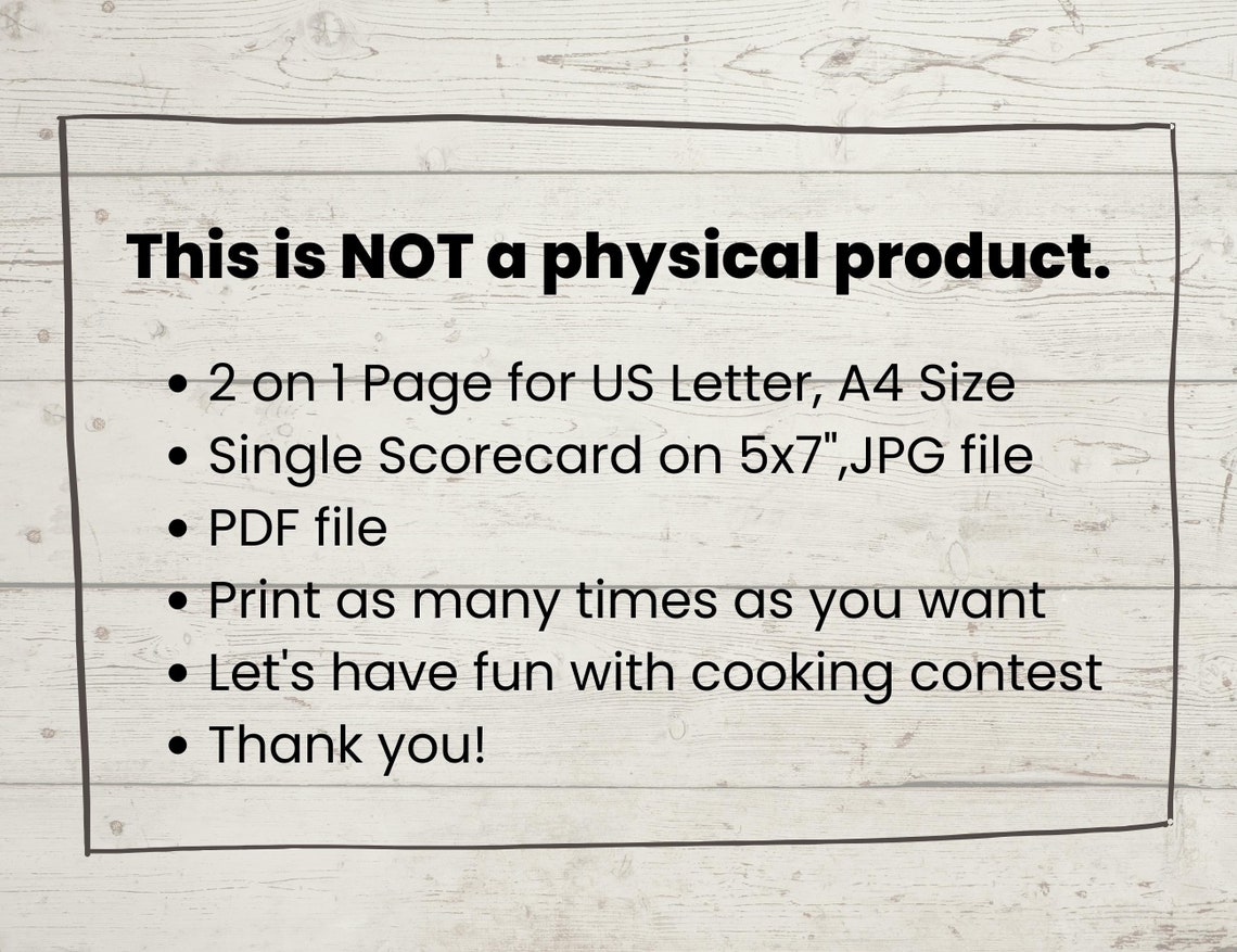 Chili Cook off Score Card, Chili Cook-off Score Sheet, Chili Cookoff ...