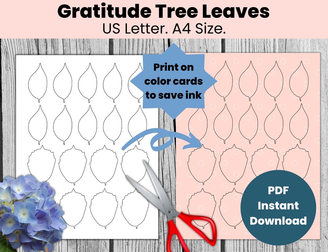 Gratitude Tree Printable Template, Gratitude Tree Leaves Craft ...