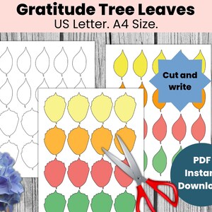 Gratitude Tree Printable Template, Gratitude Tree Leaves Craft ...