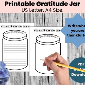 Printable Gratitude Jar for Kids, Gratitude Cards, Gratitude Jar Label ...