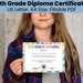 Fifth Grade Diploma Certificate Template, Custom Printable 5th Grade ...