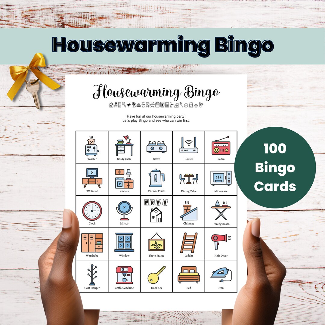 Housewarming Bingo for Housewarming Party, House Warming Game - Etsy