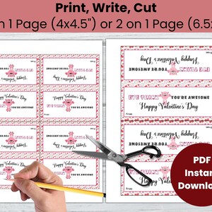 Monster Valentine Bag Topper, Valentines Party Favor Bag Topper, Class ...