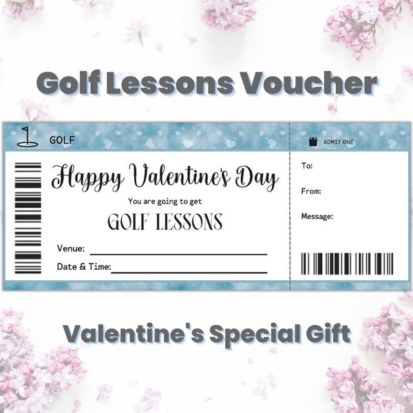 Golf Lesson Voucher - Etsy