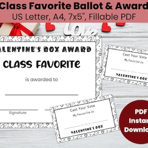 Black and White Valentines Box Contest Kit for Class and Valentines ...