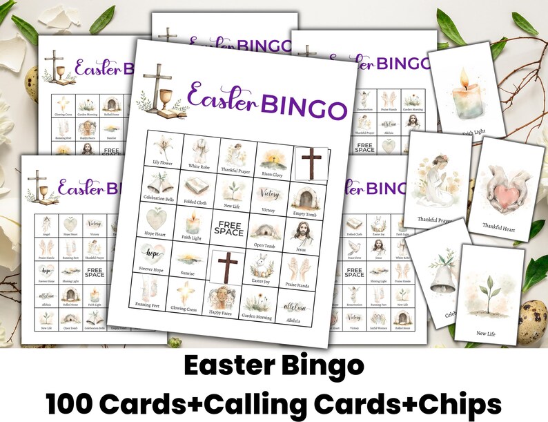Holy Week Bingo Bundle, Palm Sunday, Good Friday, Easter Bingo, Easter ...