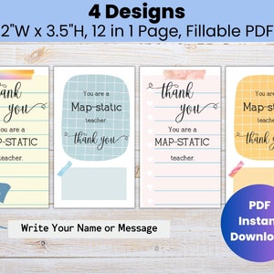 Geography Teacher Appreciation Week Gift Tags Printable, Teacher ...