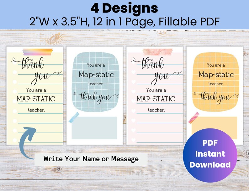 Geography Teacher Appreciation Week Gift Tags Printable, Teacher ...