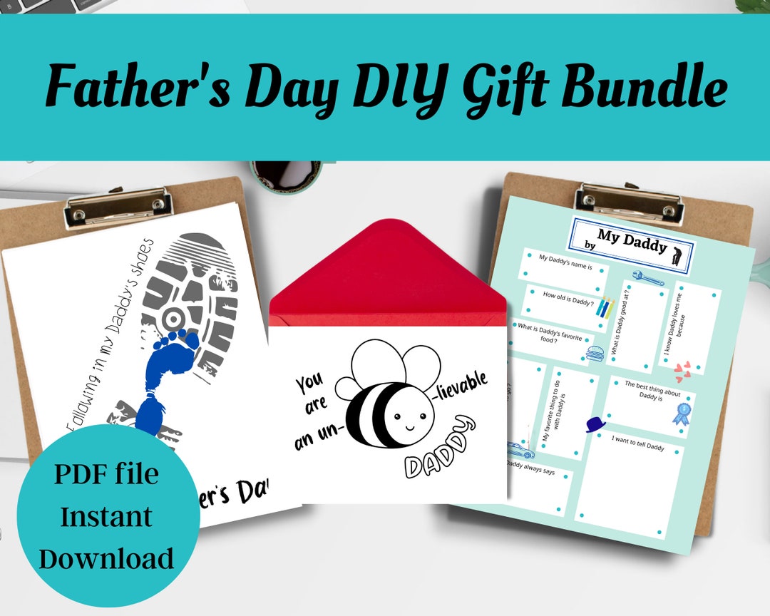 Father's Day DIY Thoughtful Printable Gift Bundle From - Etsy