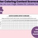 Editable Easter Coloring Contest Scorecard Template, Easter Competition ...