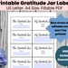 Printable Gratitude Jar for Kids, Gratitude Cards, Gratitude Jar Label ...