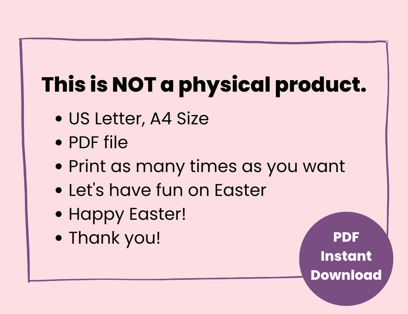 Printable Easter Coloring Contest Voting Cards, Ballot Template ...