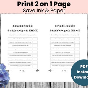 Printable Gratitude Scavenger Hunt for Kids Indoor, Thankful Activities ...