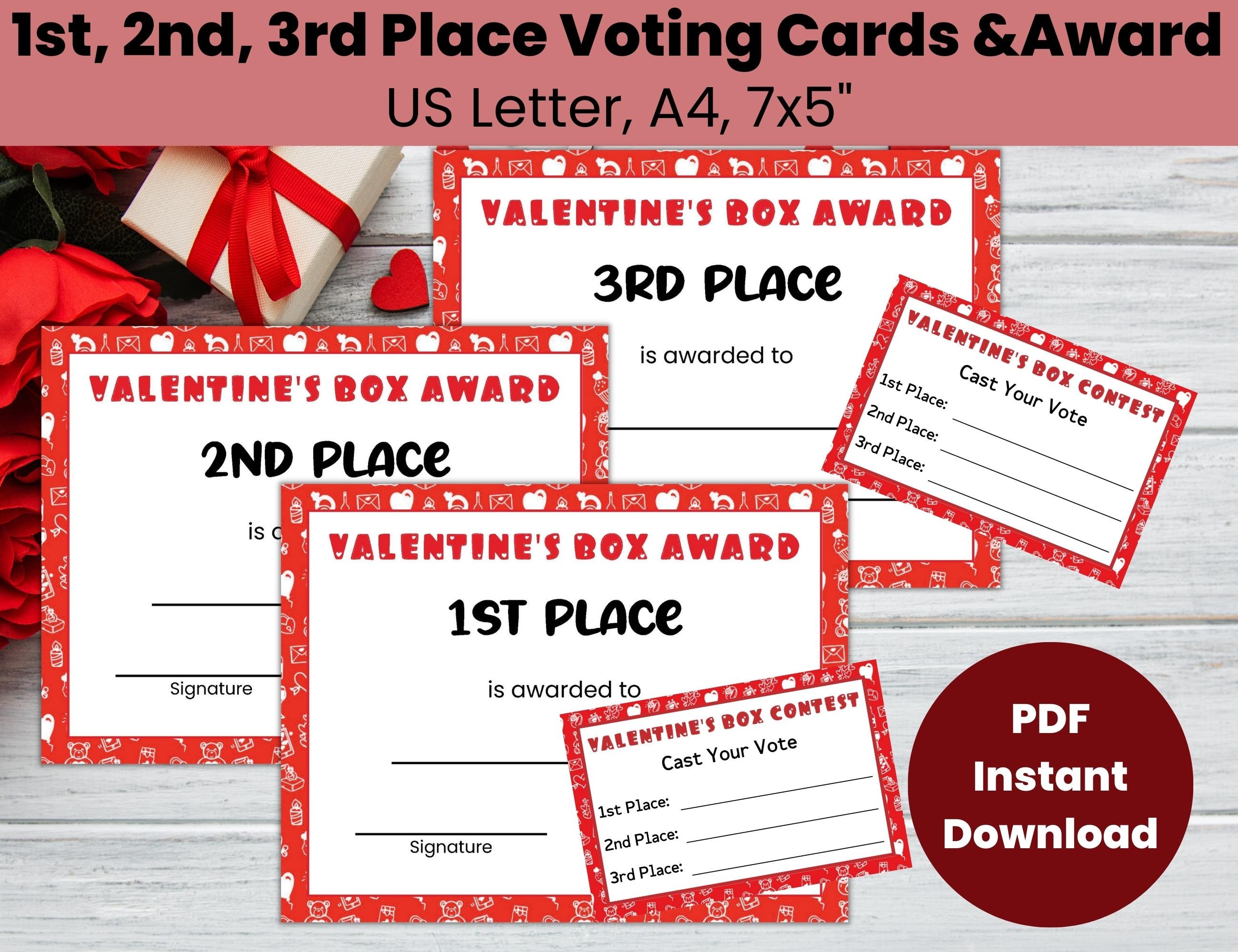 Valentines Box Contest Kit for Class Valentines and Valentines Party ...