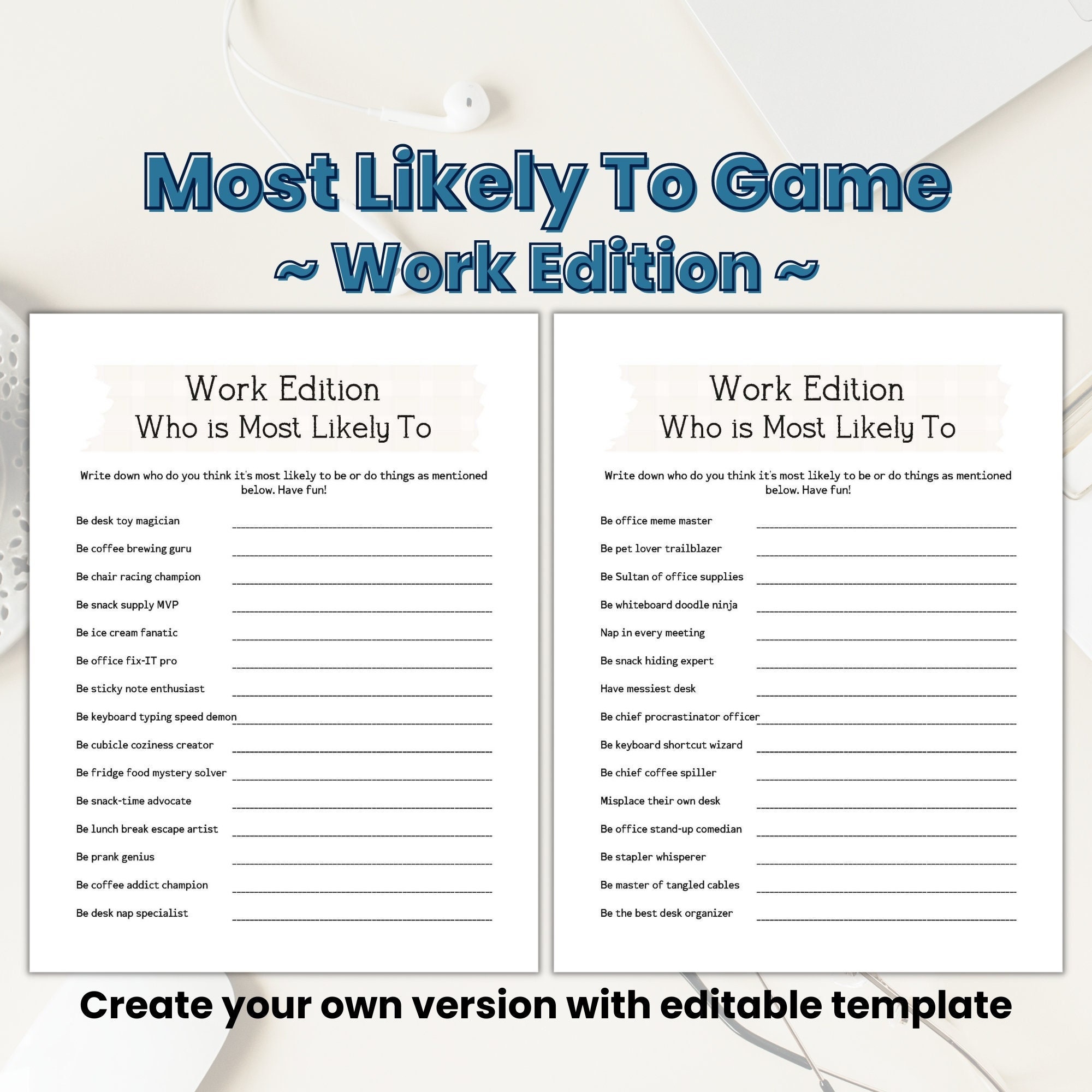 Most Likely to Game, Office Party Games, Team Building Games, Workplace ...