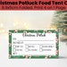Christmas Potluck Food Tent Card, Potluck Food Allergy Card, Holiday ...