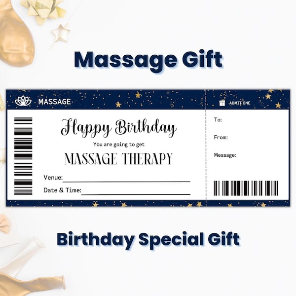 Happy Birthday Massage Certificate - Etsy