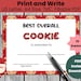 Cookie Contest Award Certificates and Voting Ballot, Christmas Cookie ...