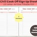 Chili Cook off Sign up Sheet Template Editable, Cooking Contest Prep ...