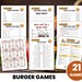 Burger Party Games Bundle, Burger Theme Backyard BBQ Games, Fastfood ...