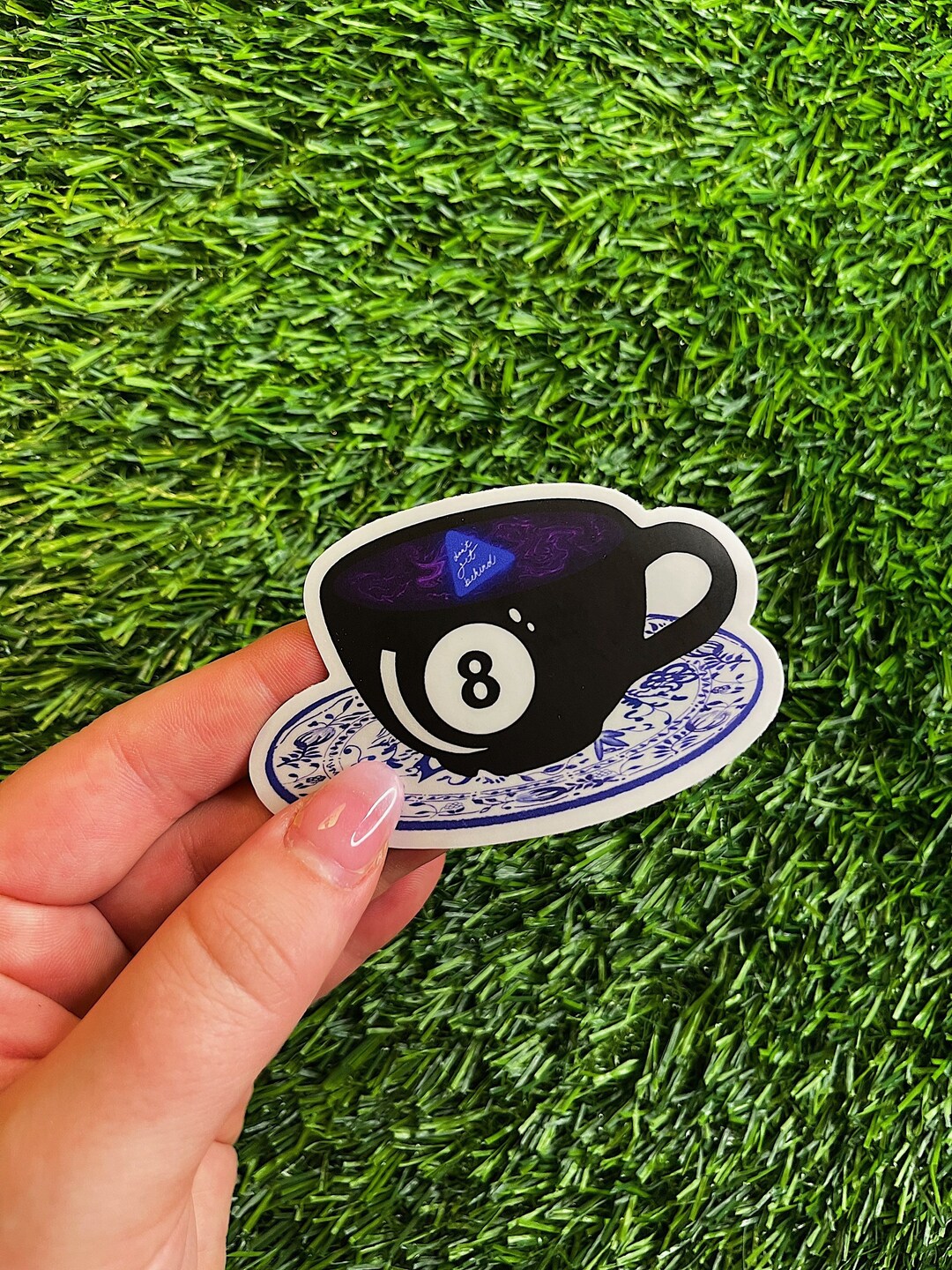 Cup behind the 8 Ball Sticker - Etsy