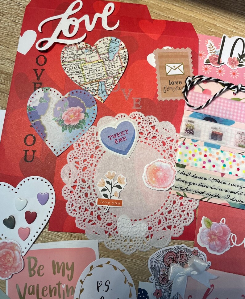 Valentine's Day Scrapbook Junk Journal Paper Lot 70+ Pieces - Etsy
