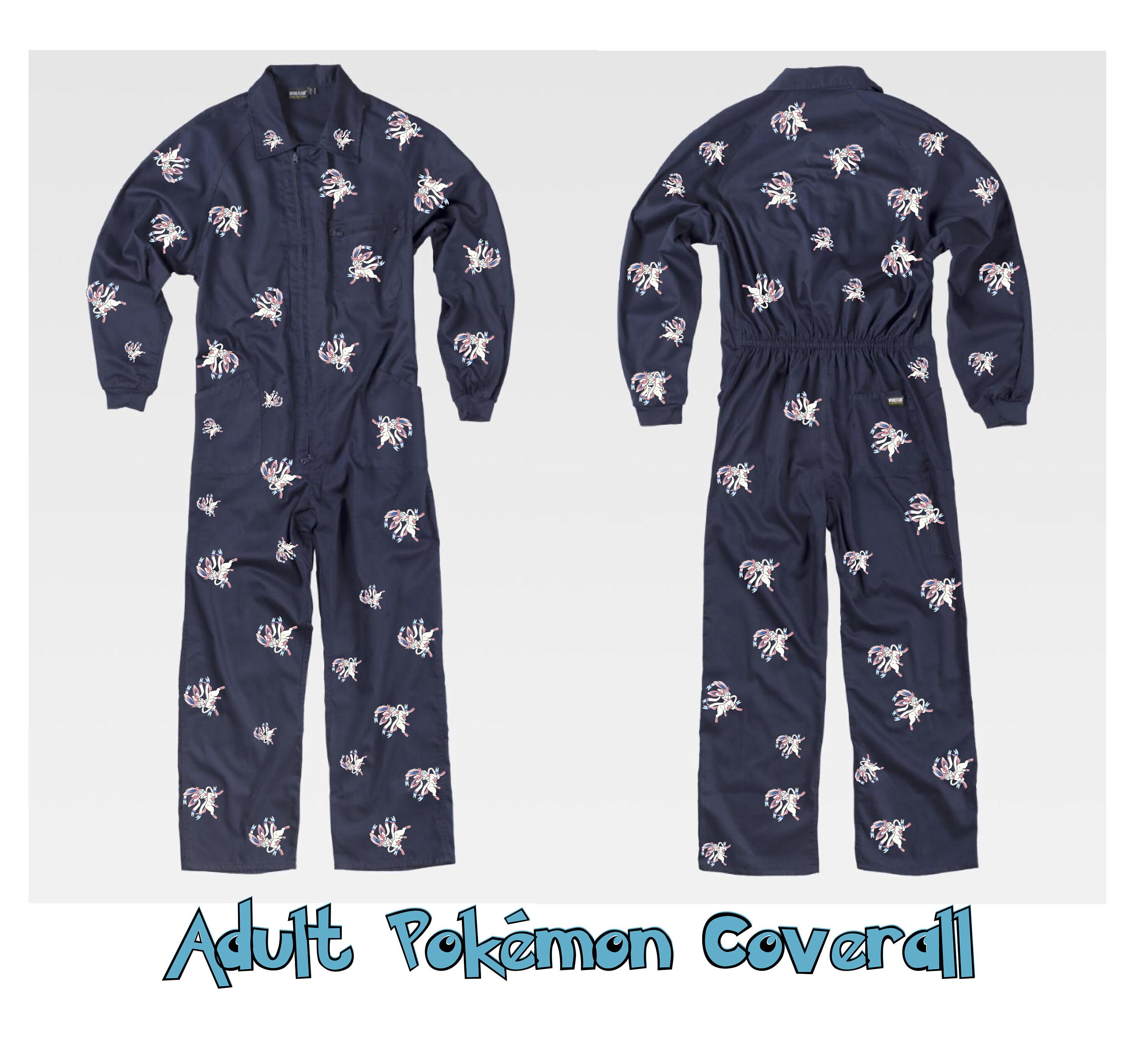 Pokémon Coverall Your Adult Custom Overall Work Printed - Etsy