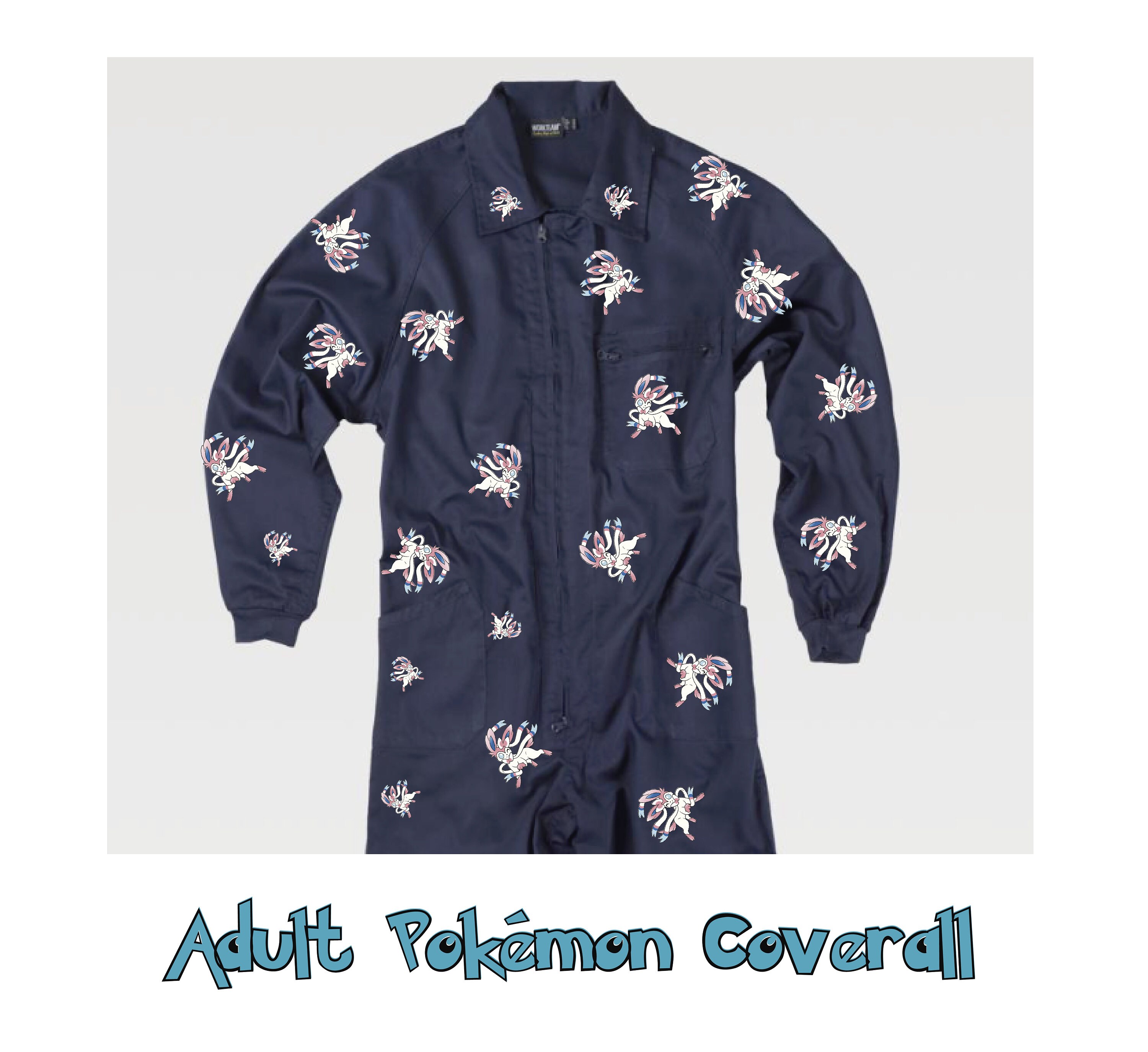 Pokémon Coverall Your Adult Custom Overall Work Printed - Etsy