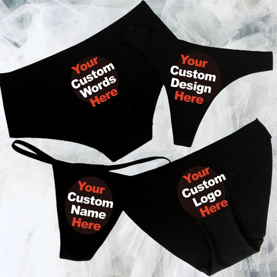 Womans Custom Panties Your Personalized Text Logo for Design - Etsy