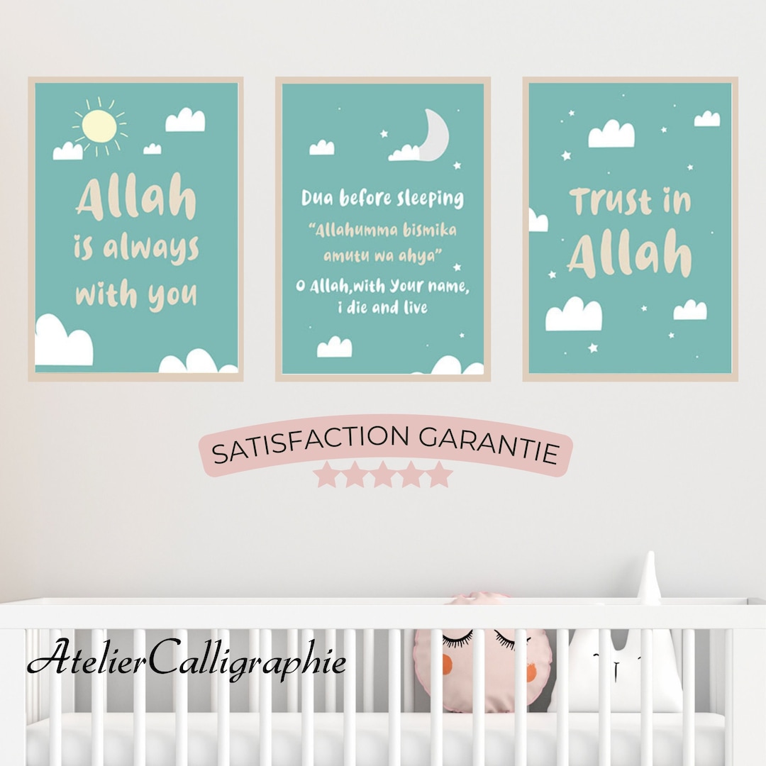 3 Islam Baby Frames Poster Islamic Child Painting Baby - Etsy