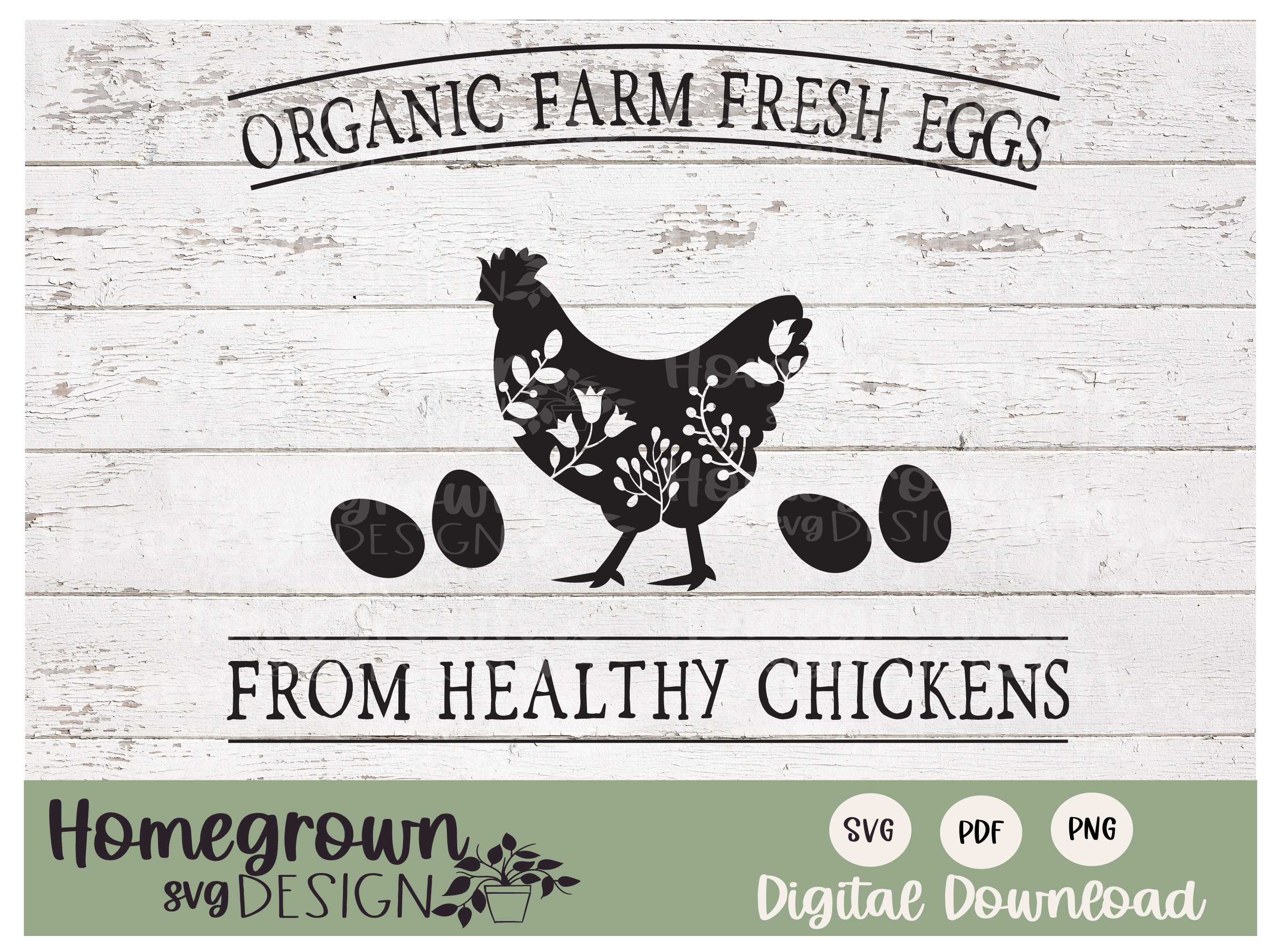 Organic Farm Fresh Eggs SVGS - Eggs for Sale Sign SVG - Chicken SVG ...