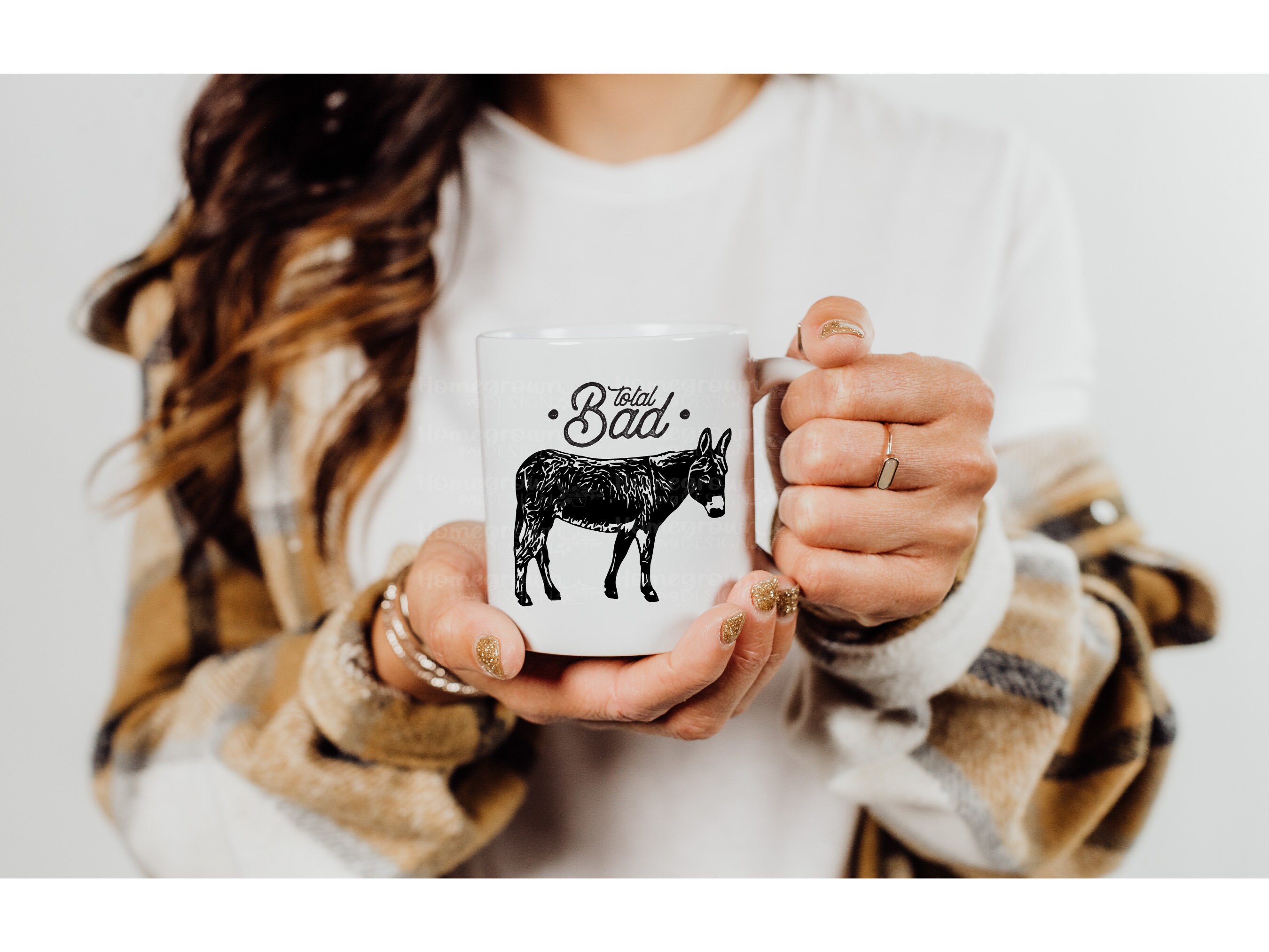 Bad Ass SVG - Bad Donkey SVG - Funny Donkey Shirt Design - Digital ...