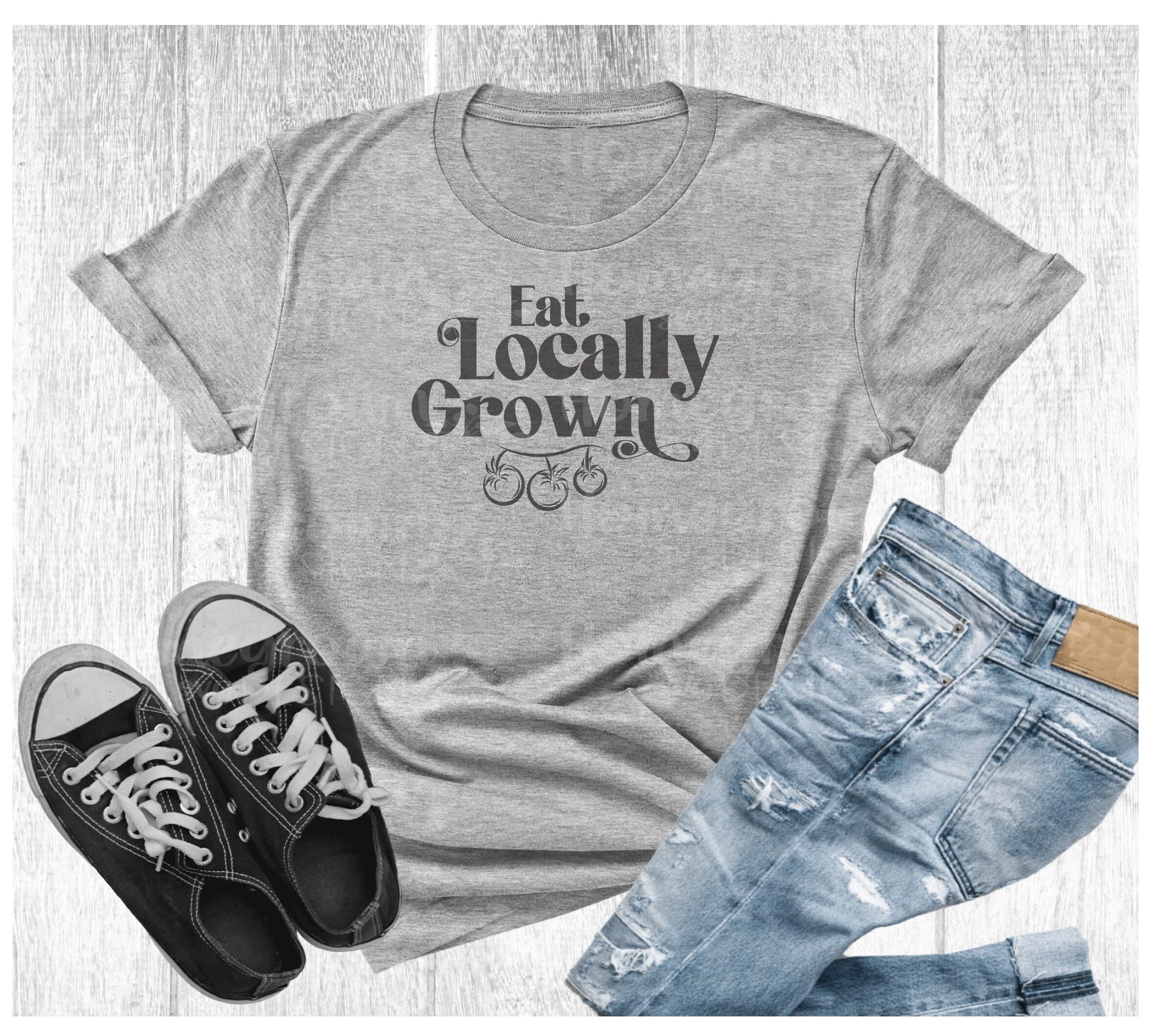 Eat Locally Grown SVG - Support Your Farmers Shirt - Eat Locally Decal ...