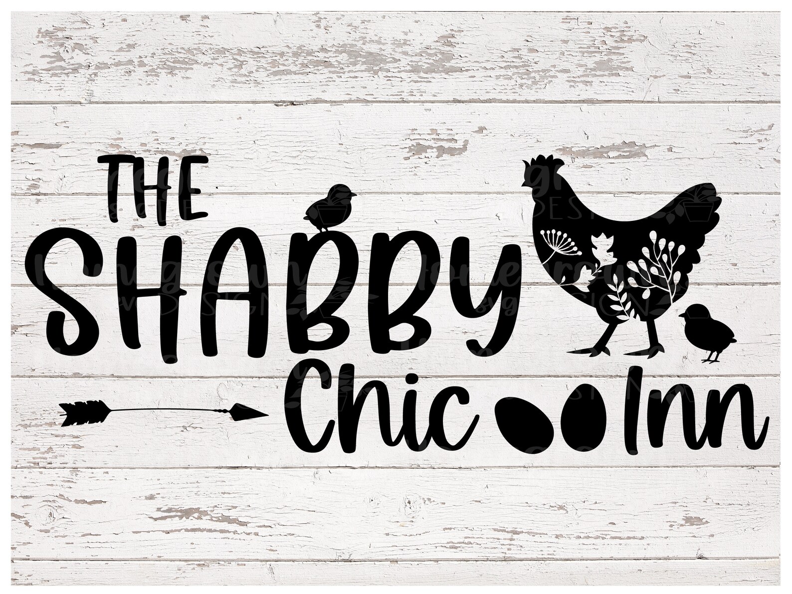 The Shabby Chic Inn SVG Coop Sign Hen and Chics SVG Hen | Etsy