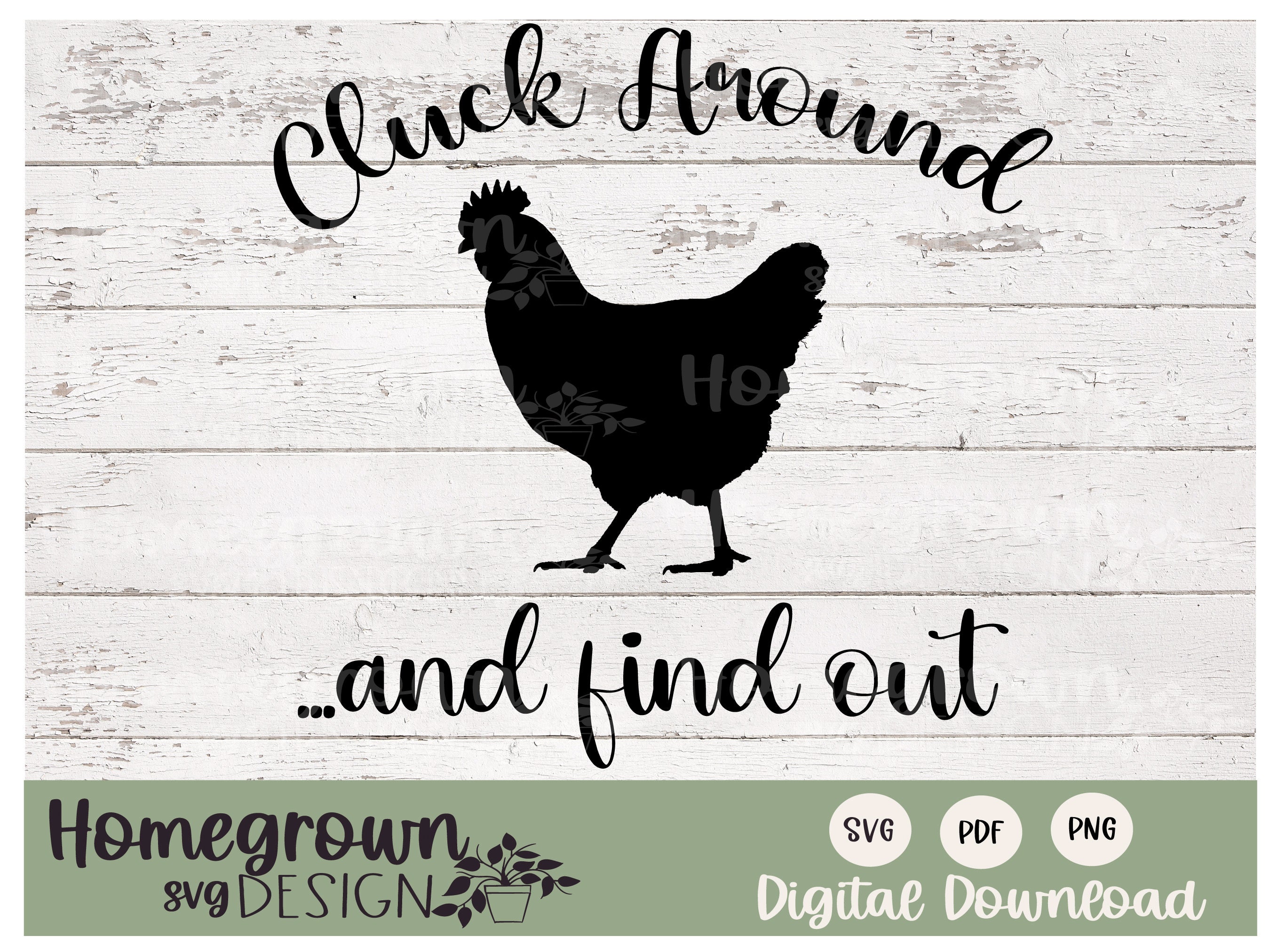 Cluck Around and Find Out SVG - Funny Chicken Sign - Chicken Shirt ...