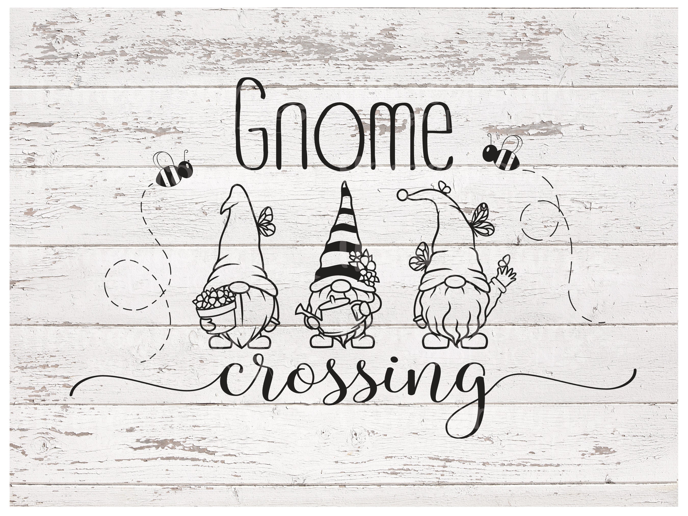Gnome Crossing SVG Gnome Sign Garden Gnome SVG Gnome - Etsy