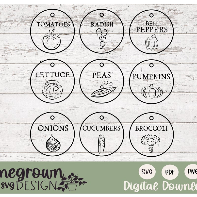 Vegetable Labels - Etsy