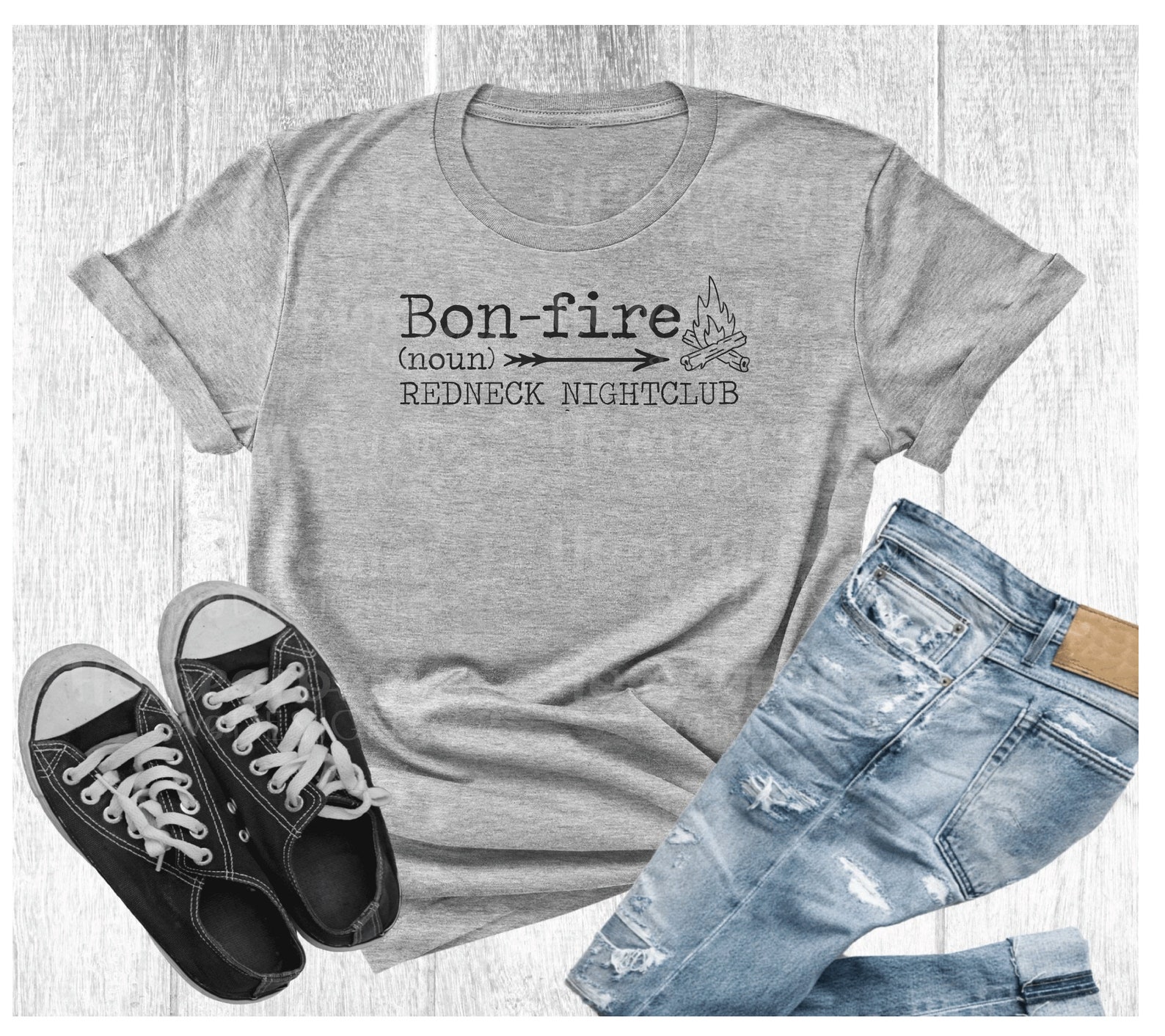 Bonfire Redneck Nightclub - Bonfire Shirt - Bonfire Decal - Campfire ...