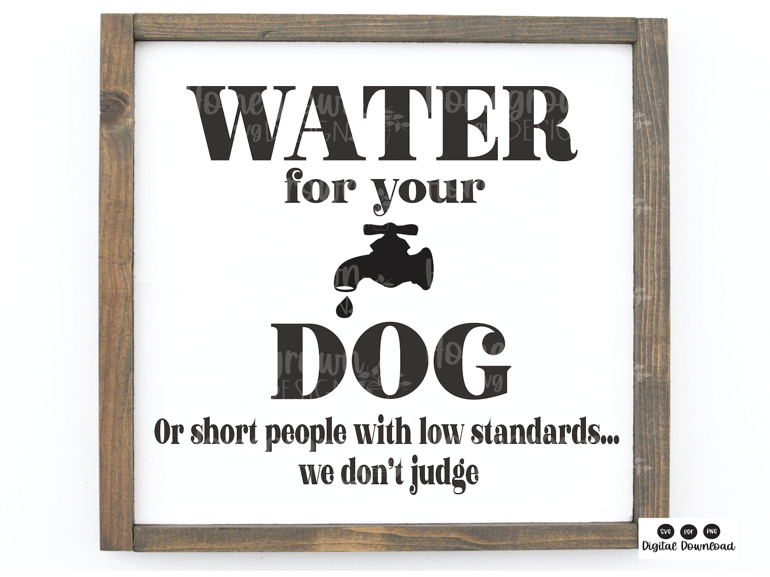 Water for Dog SVG - Water Station Sign - Funny Watering Sign - Dog ...
