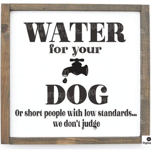 Water for Dog SVG - Water Station Sign - Funny Watering Sign - Dog ...
