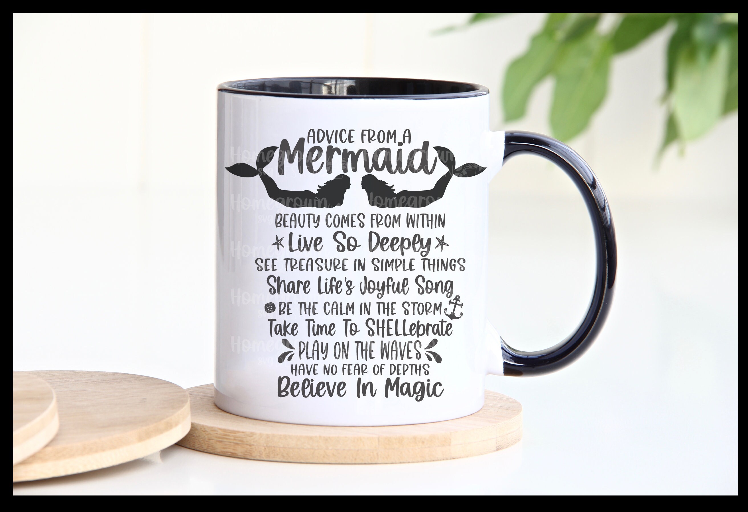 Advice From A Mermaid SVG Mermaid Sign Mermaid Nautical Decor ...