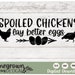Spoiled Chickens Lay Better Eggs SVG - Chicken Egg Sign - Chicken Egg ...