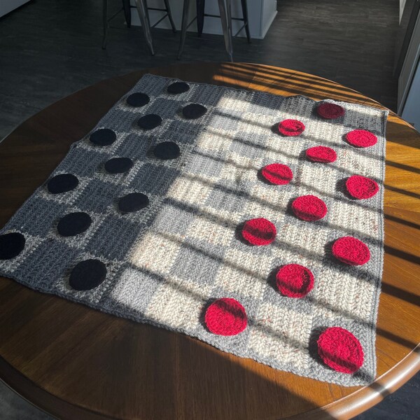 Checkers Board Game - Etsy