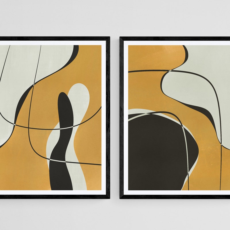 Abstract Yellow Art - Etsy