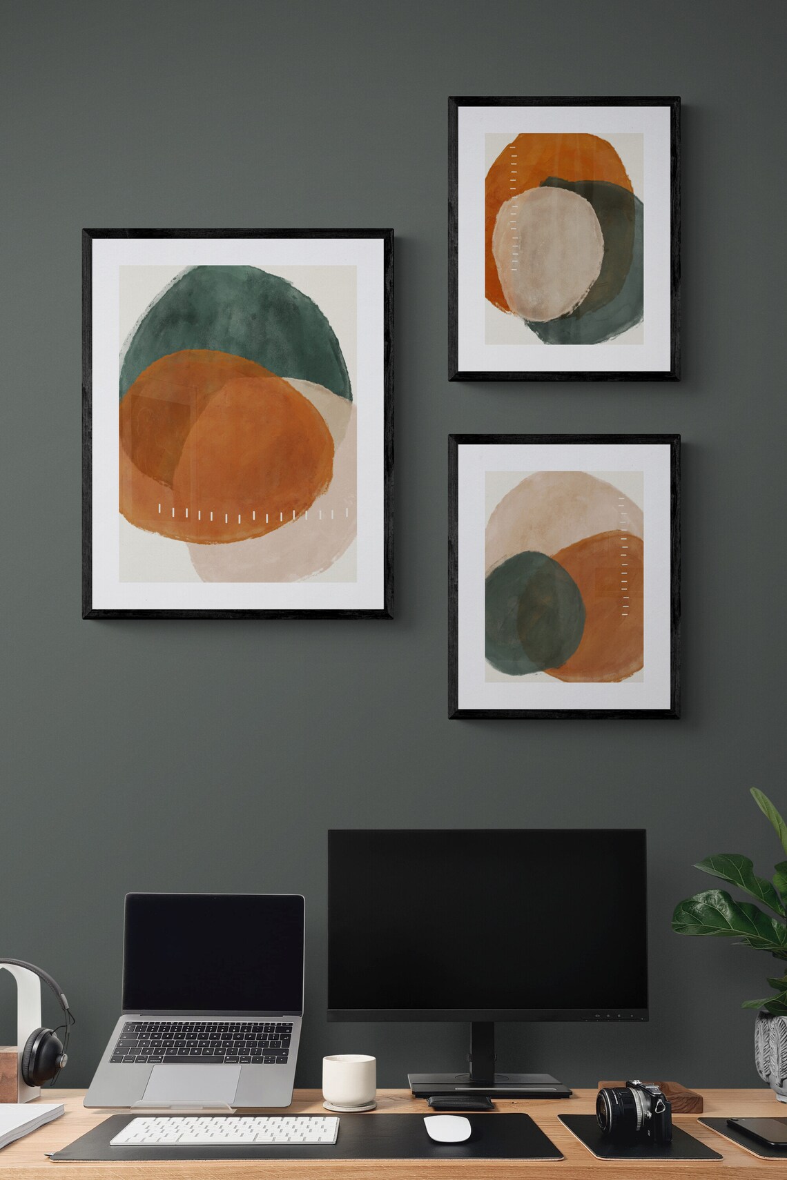 Earth Tone Wall Art Set of 3 Wall Art Prints Boho Rusty - Etsy