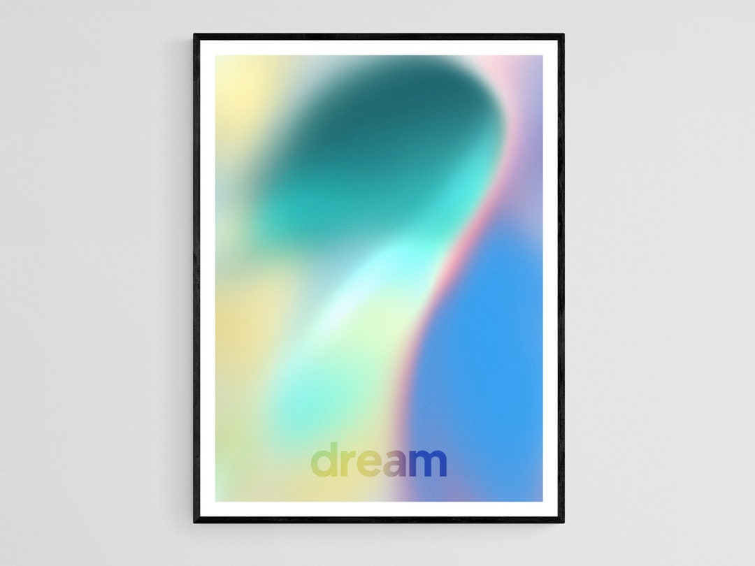 Dream Aura Poster, Inspirational Poster, Motivational Wall Art, Y2K ...